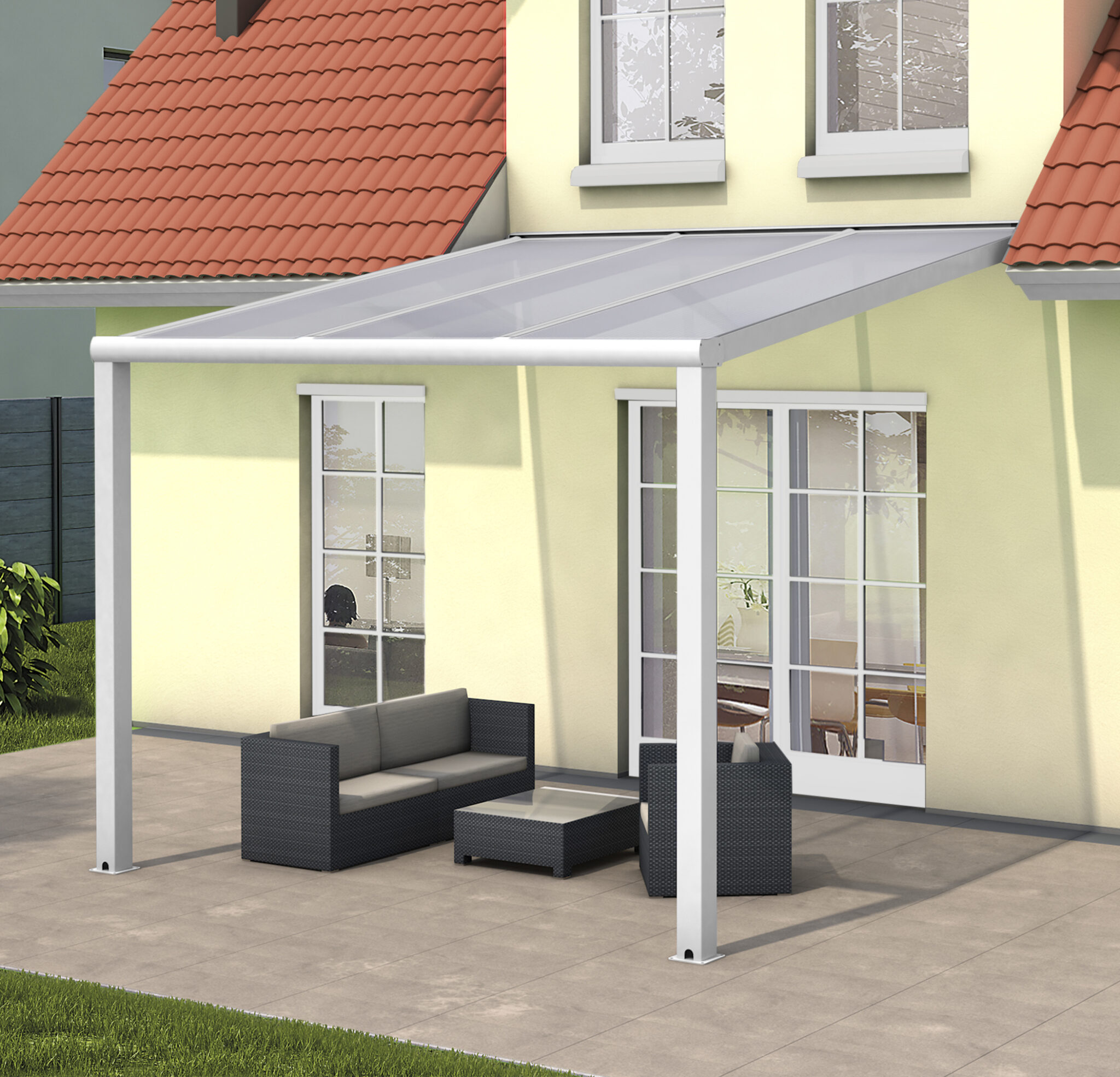 PRO Varikatus terrassile, valge, läbipaistev kate – Aialadu.ee l parim ...
